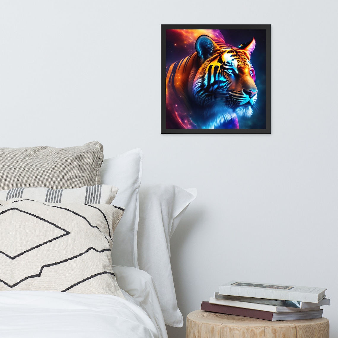 Tiger and Nebula,tiger Art Print,mighty Bengal Tiger,tiger Poster ...
