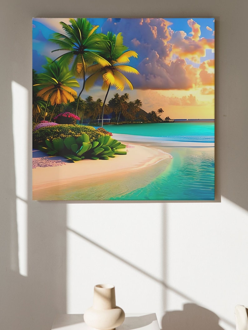 Beach Landscape Poster, Beach Print, Lovely Seascape, Beach Prints ...