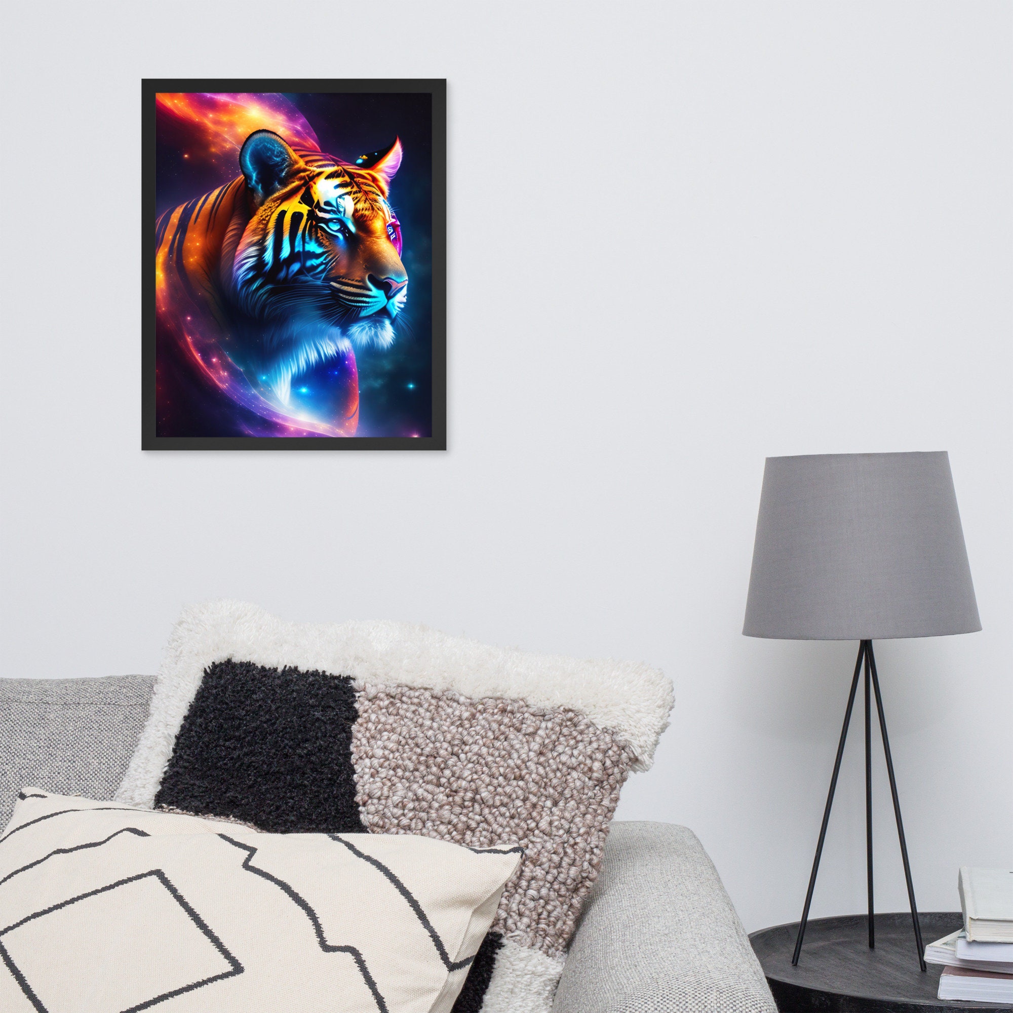 Tiger and Nebula,tiger Art Print,mighty Bengal Tiger,tiger Poster ...