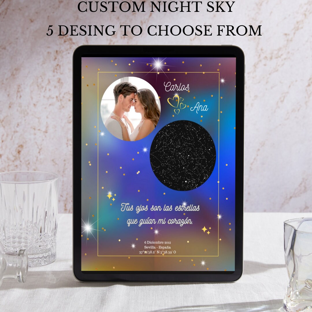 Star Map by Date, Star Map, Star Map Printing Personalized Star Charts ...