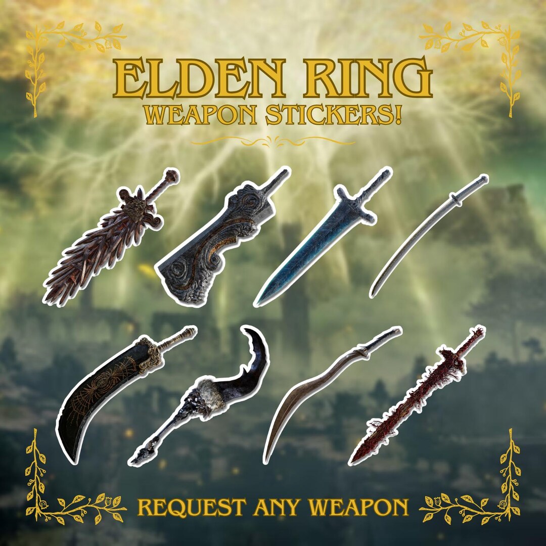Elden Ring Vinyl Weapon Stickers - Etsy