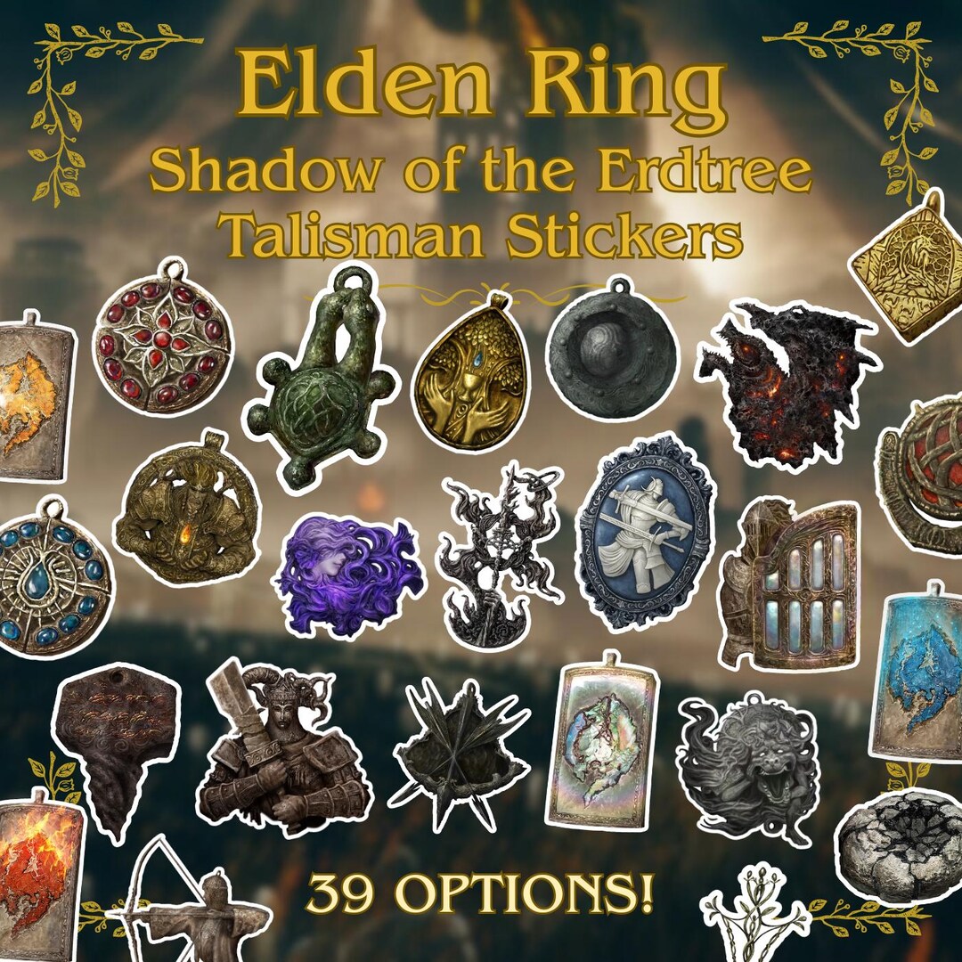 Elden Ring Stickers Shadow of the Erdtree Talisman Stickers for Laptop ...