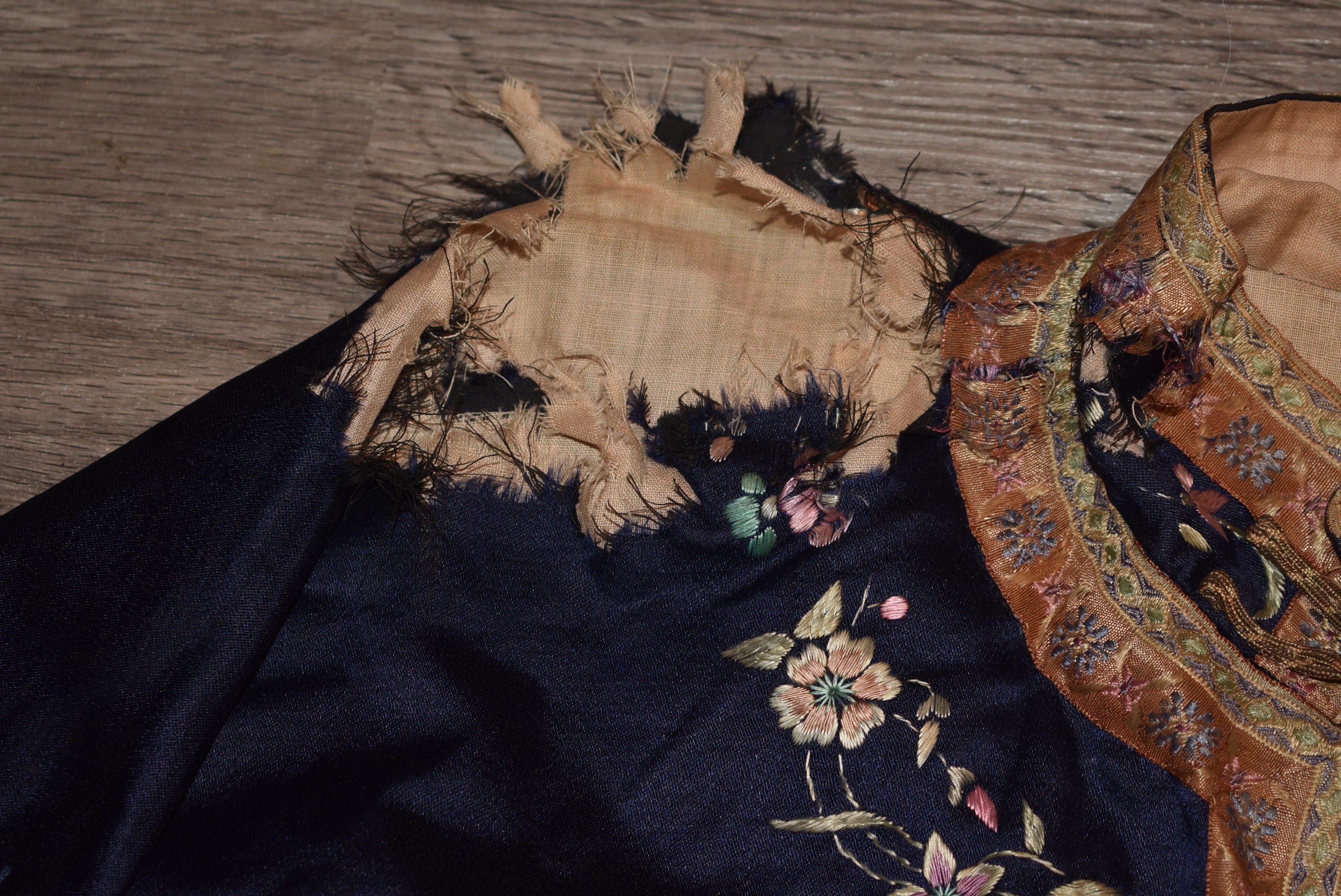 Antique 1900s Chinese Qing Dynasty Women's Silk Robe Top Flowers - Etsy