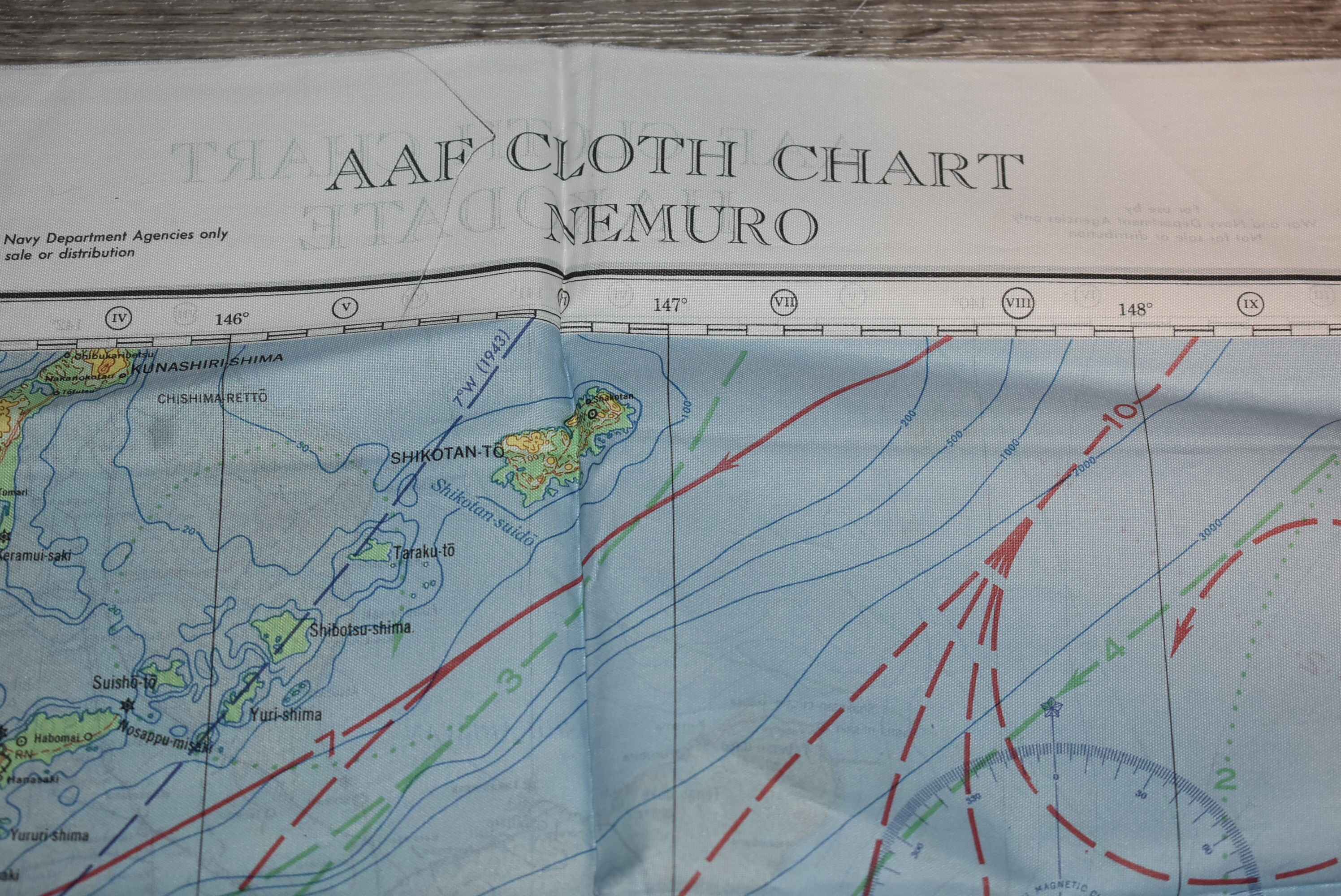 WWII 1943 US Army Air Force Pilots Escape Silk Map Hakodate Nemuro ...