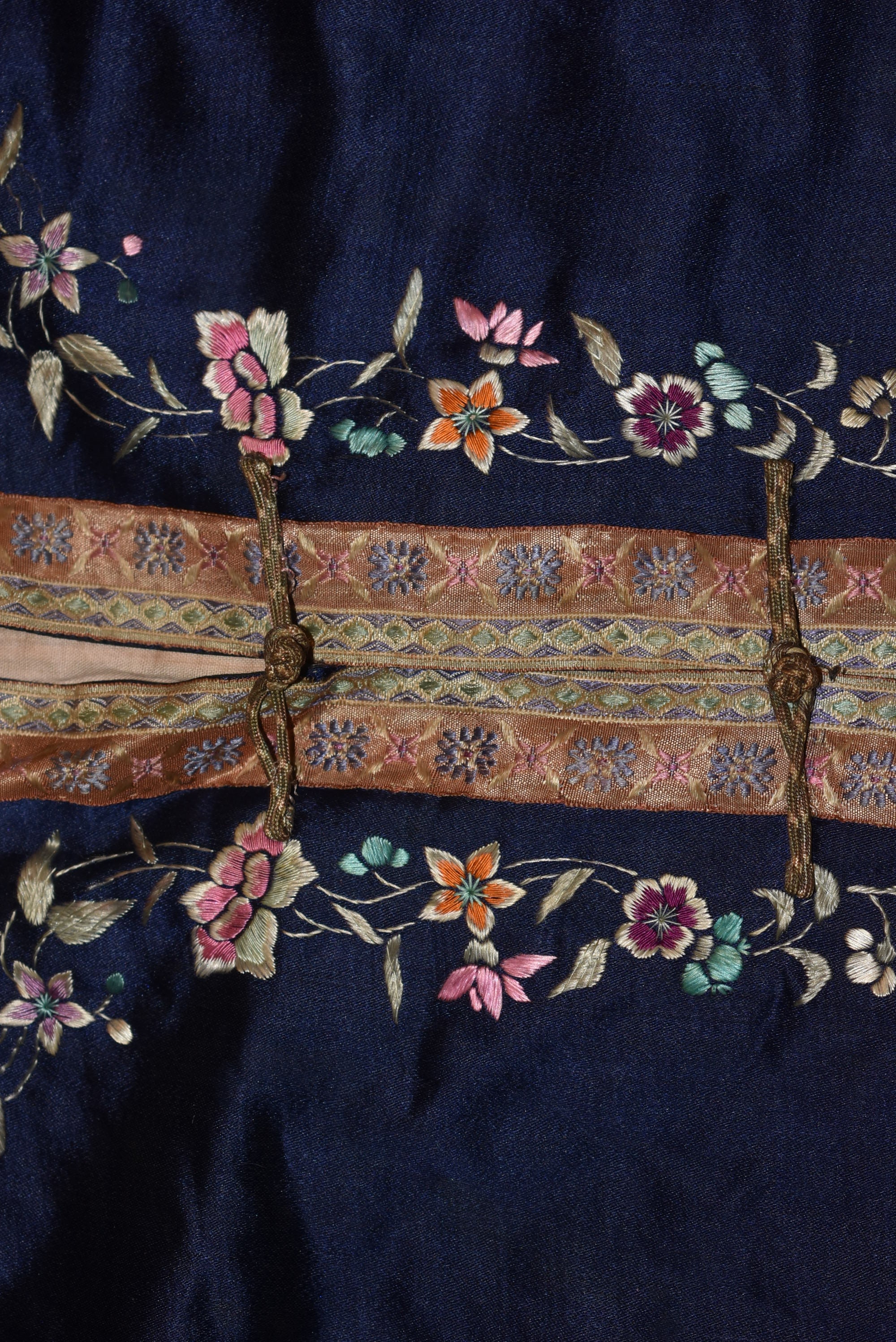 Antique 1900s Chinese Qing Dynasty Women's Silk Robe Top Flowers - Etsy