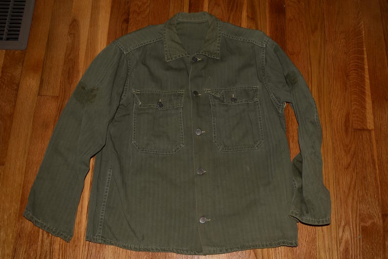 WWII HBT Combat Jacket Army Herringbone Twill US Military 13 Star ...