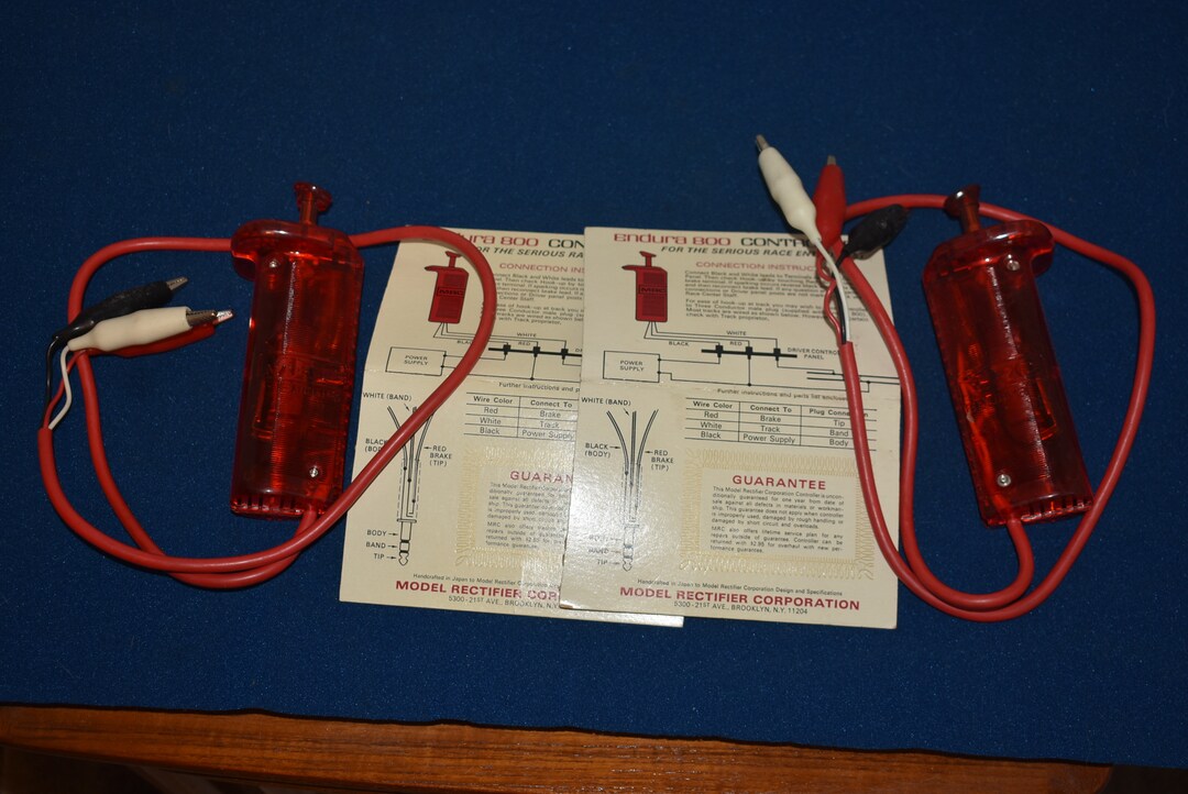 2 Vintage 1960s MRC Endura 800 Red Slot Car Controllers Never - Etsy