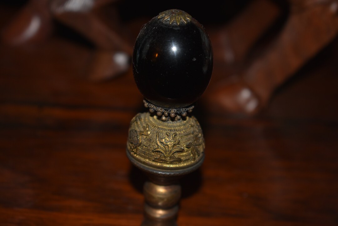 Antique 19th Century Qing Dynasty Chinese Madrin Black Hat Rank Finial ...