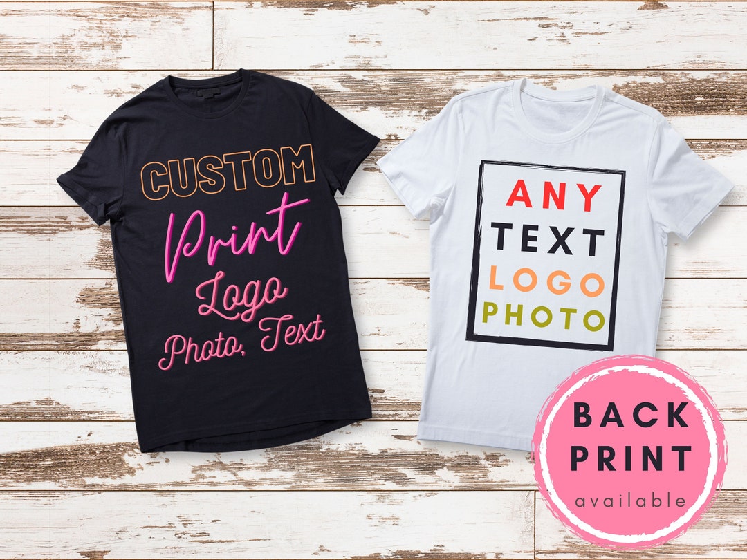 Custom Name Age T Shirts Personalised Shirt Custom Tshirt Any Text Logo ...