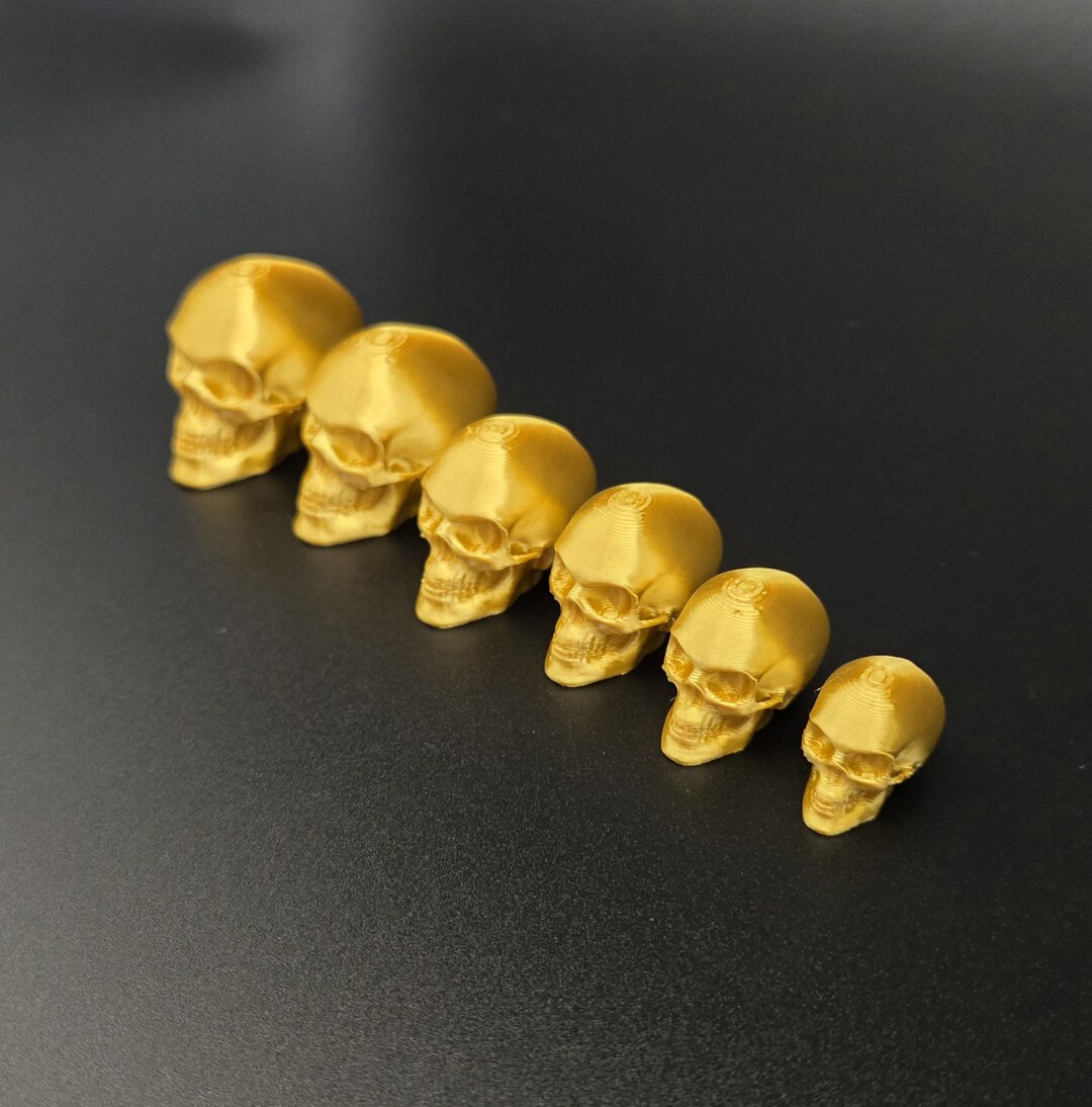 Set of 6 Mini Human Skull Aquarium Decorations - 6 Sizes, Spooky Fish ...