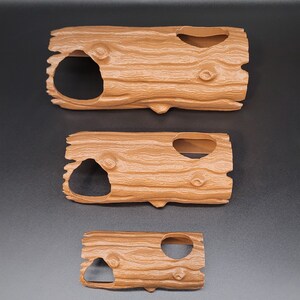 Hollow Log Fish Tank Decoration Fish House Reptile Hide Terrarium Decor ...