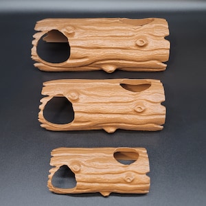 Hollow Log Fish Tank Decoration Fish House Reptile Hide Terrarium Decor ...