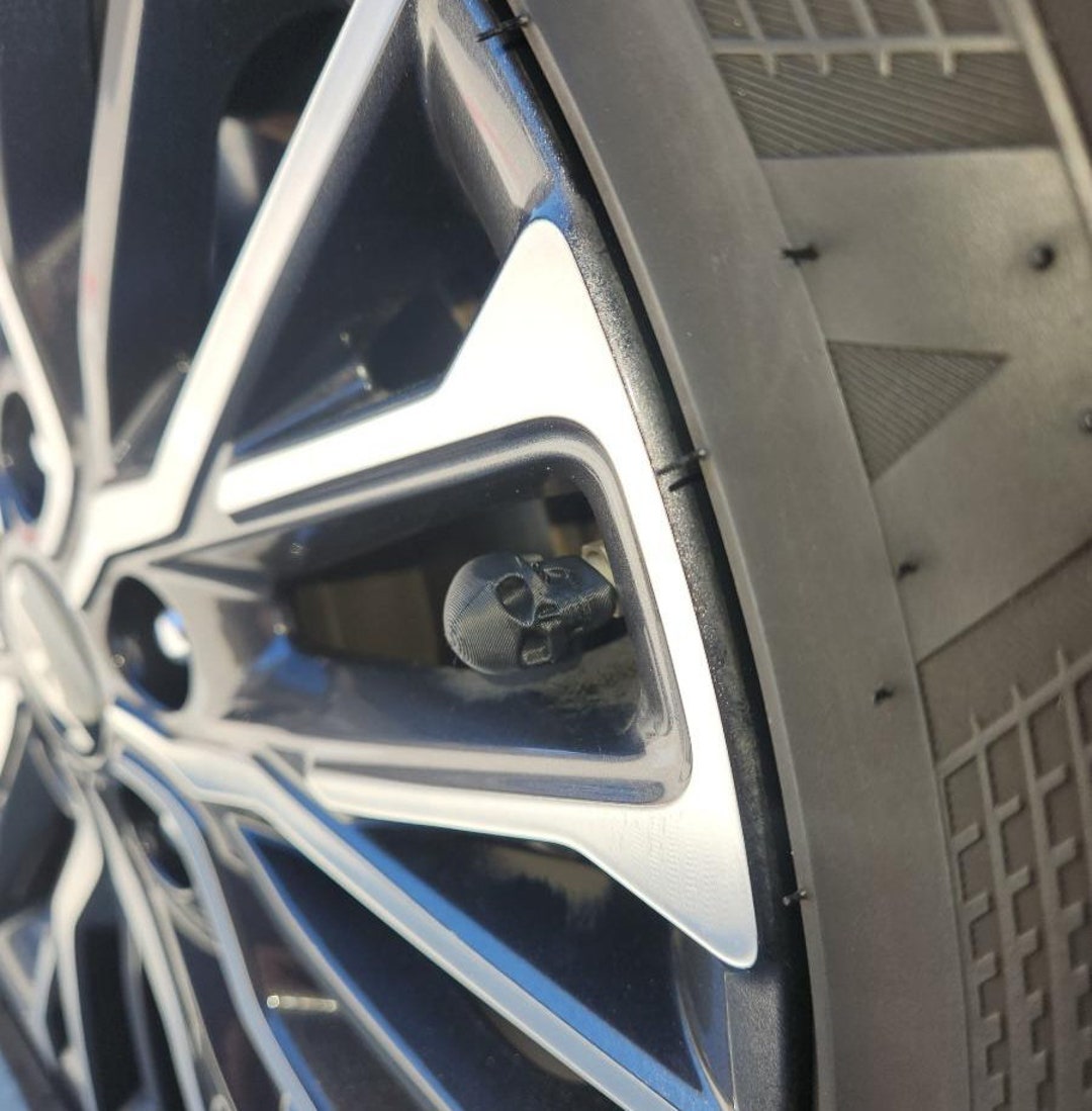 Set of Five Skull Tire Valve Cover Caps for Cars, Trucks, Suvs, and ...