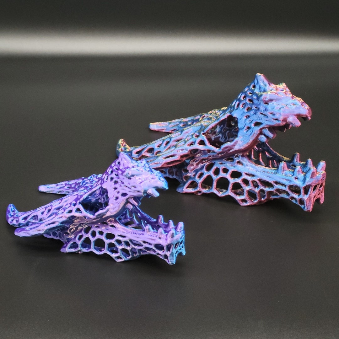 Curved Horn Dragon Skull Aquarium Decoration Shrimp Hide Fish Shelter ...