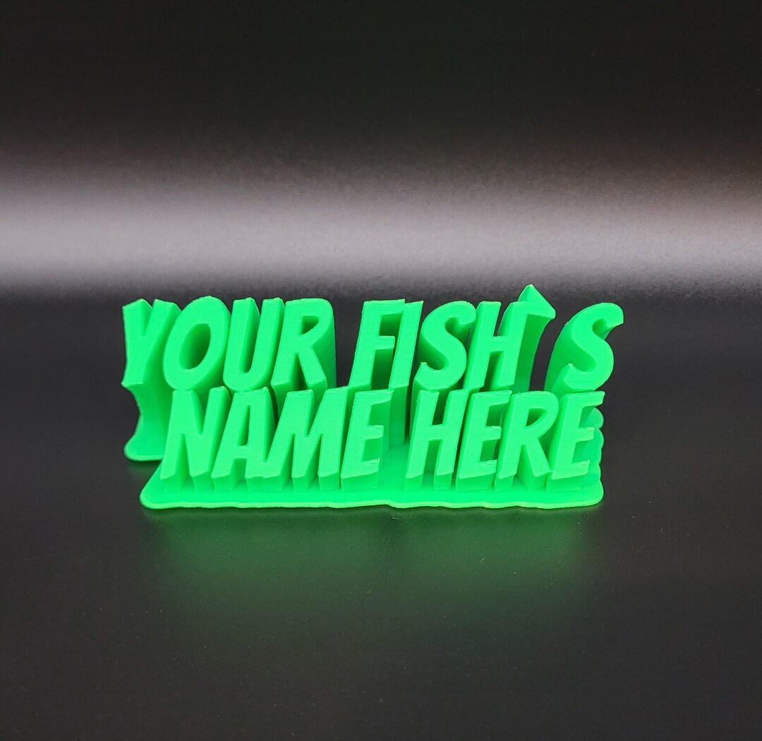 Custom Nameplate for Aquarium Fish Tank Pets Shrimp Fish Crabs and ...