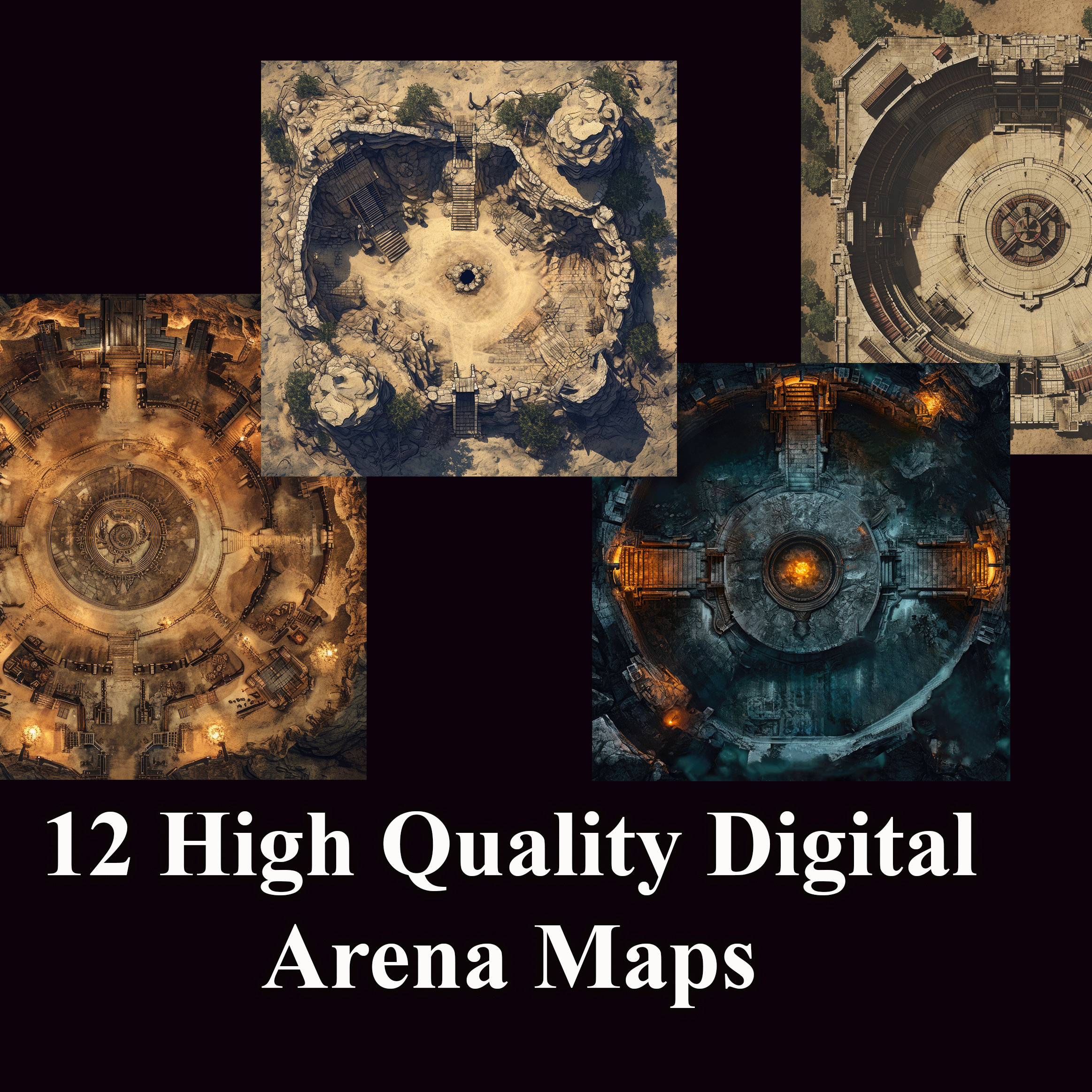 12 High Quality Arena Combat Maps (for Use in D&D or Other Rpgs) - Etsy
