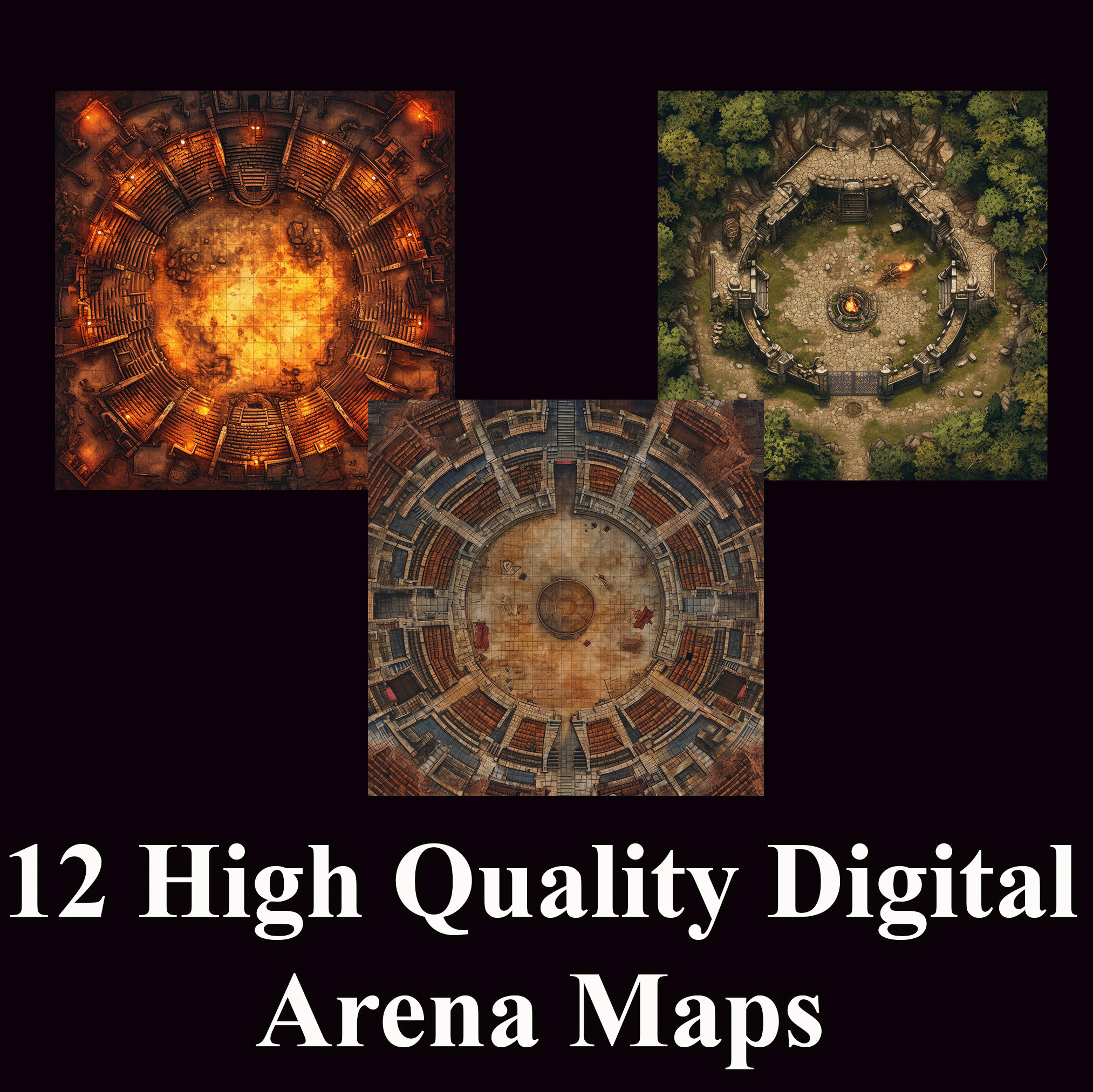 12 High Quality Arena Combat Maps (for Use in D&D or Other Rpgs) - Etsy