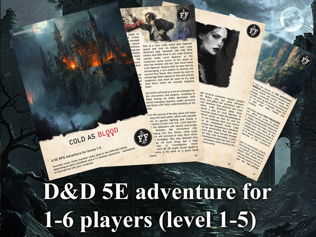 Cold as Blood - a Flexible and Atmospheric One-shot 5E RPG Adventure (D ...