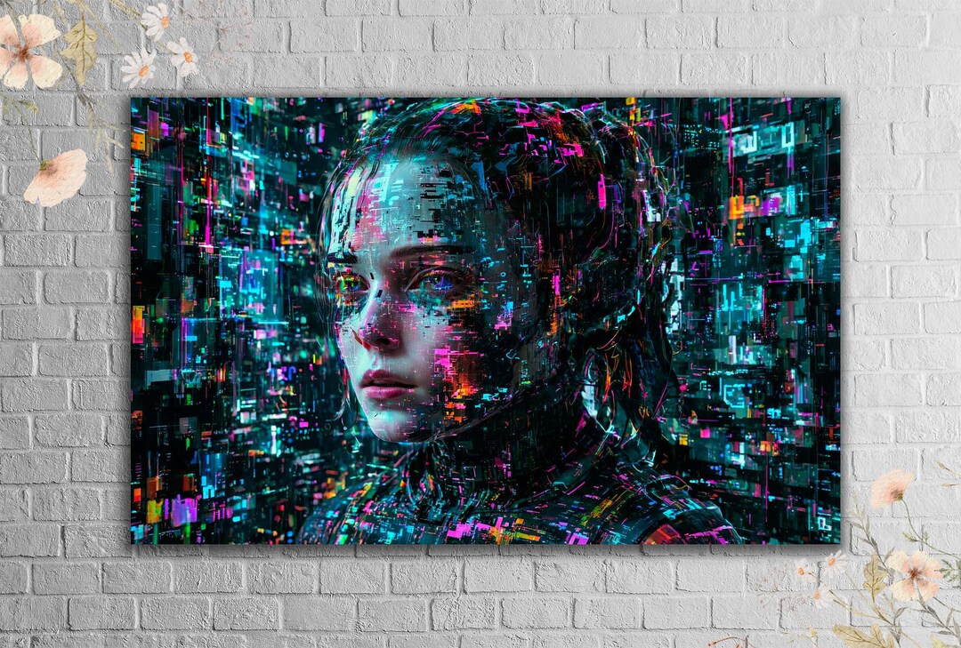 Cyber Hacker Girl Wall Art, Tempered Glass Print, Ethical Hacking ...