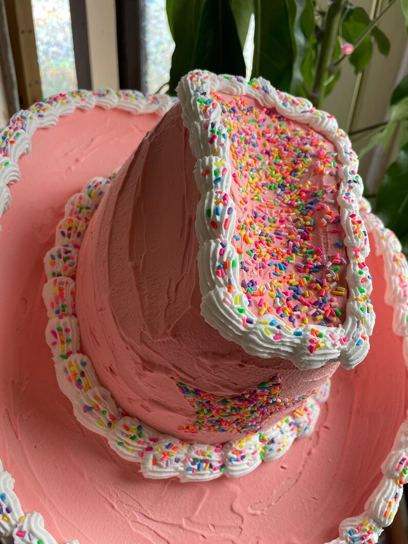 Rainbow Ryder Custom Fake Cake Hat Wearable Art Cowgirl Hat Cowboy Hat ...