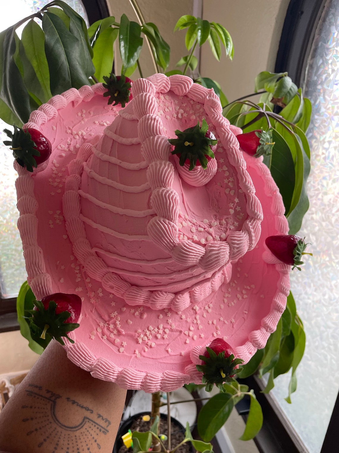 Swirlberry Custom Fake Cake Hat Wearable Art Cowgirl Hat Cowboy Hat ...