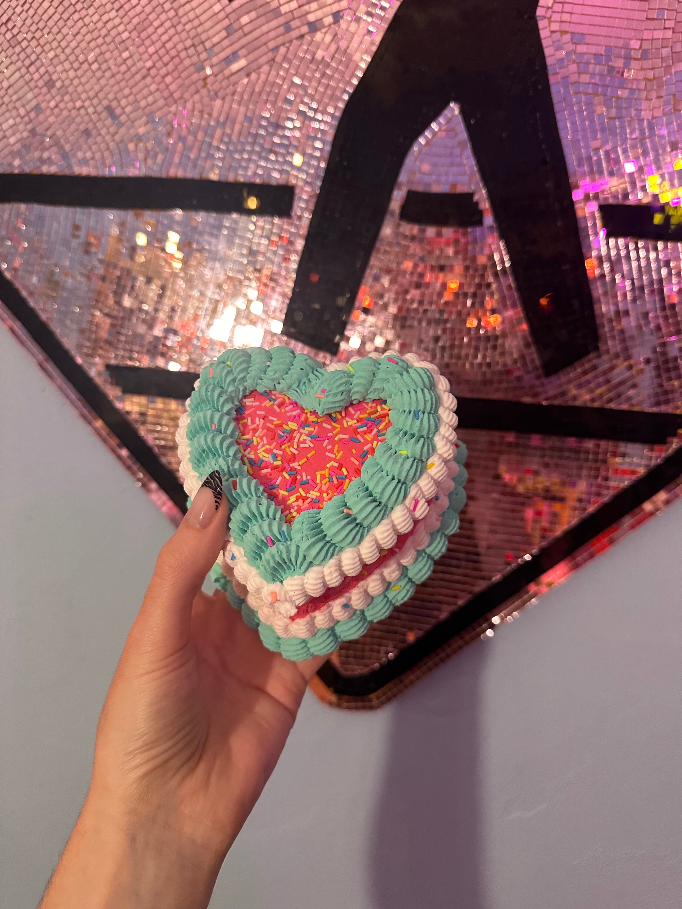 Mini Heart Sprinkle Fake Cake - Etsy