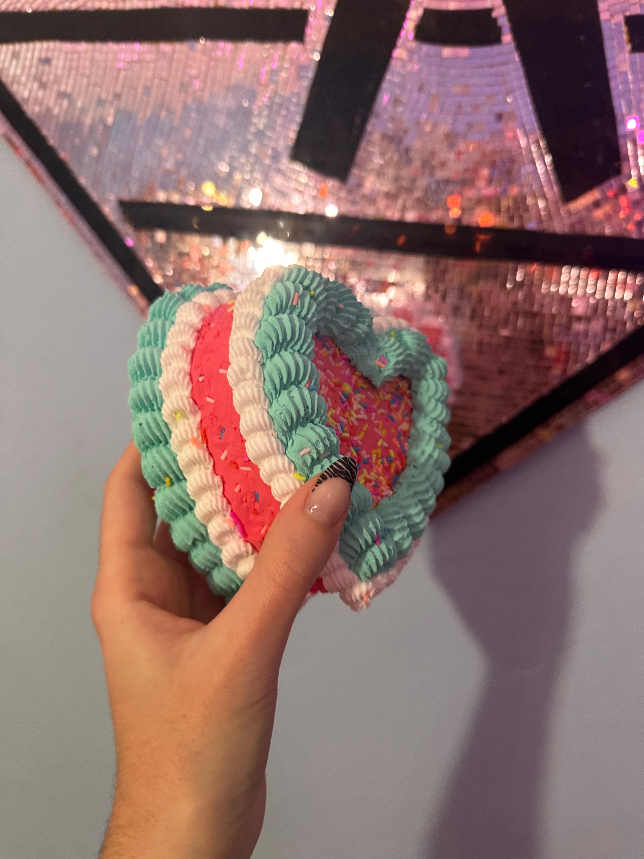 Mini Heart Sprinkle Fake Cake - Etsy