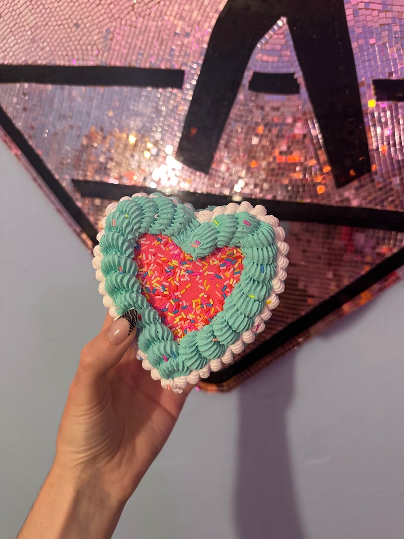 Mini Heart Sprinkle Fake Cake - Etsy