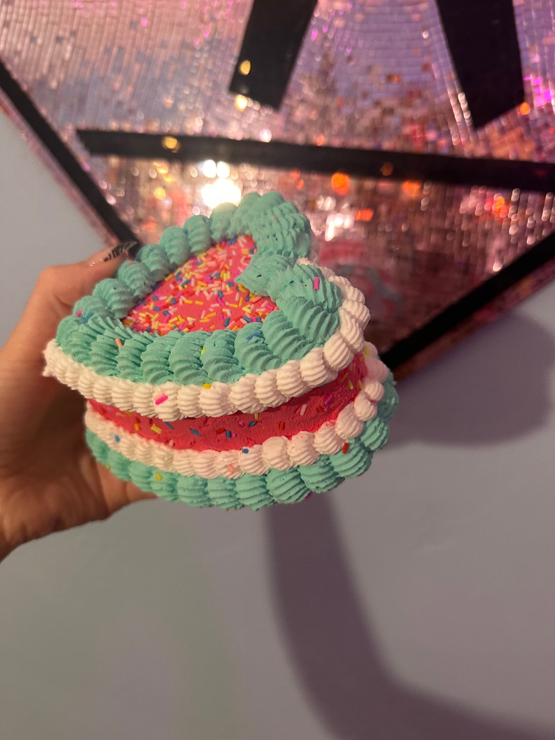 Mini Heart Sprinkle Fake Cake - Etsy