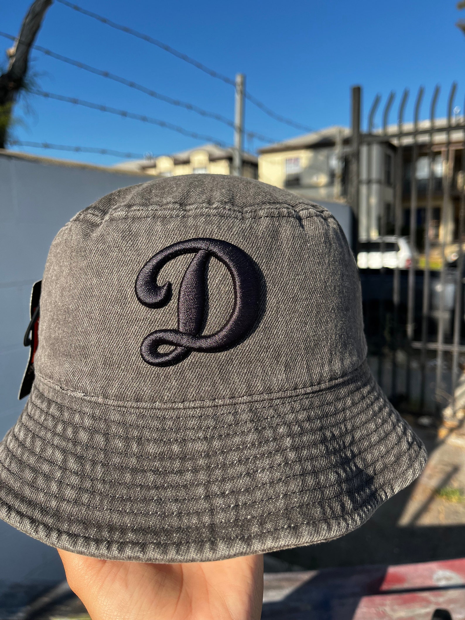 All Black D Bucket Hat - Etsy