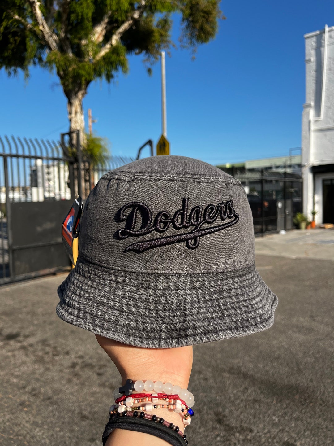 All Black Dodgers Bucket Hat - Etsy