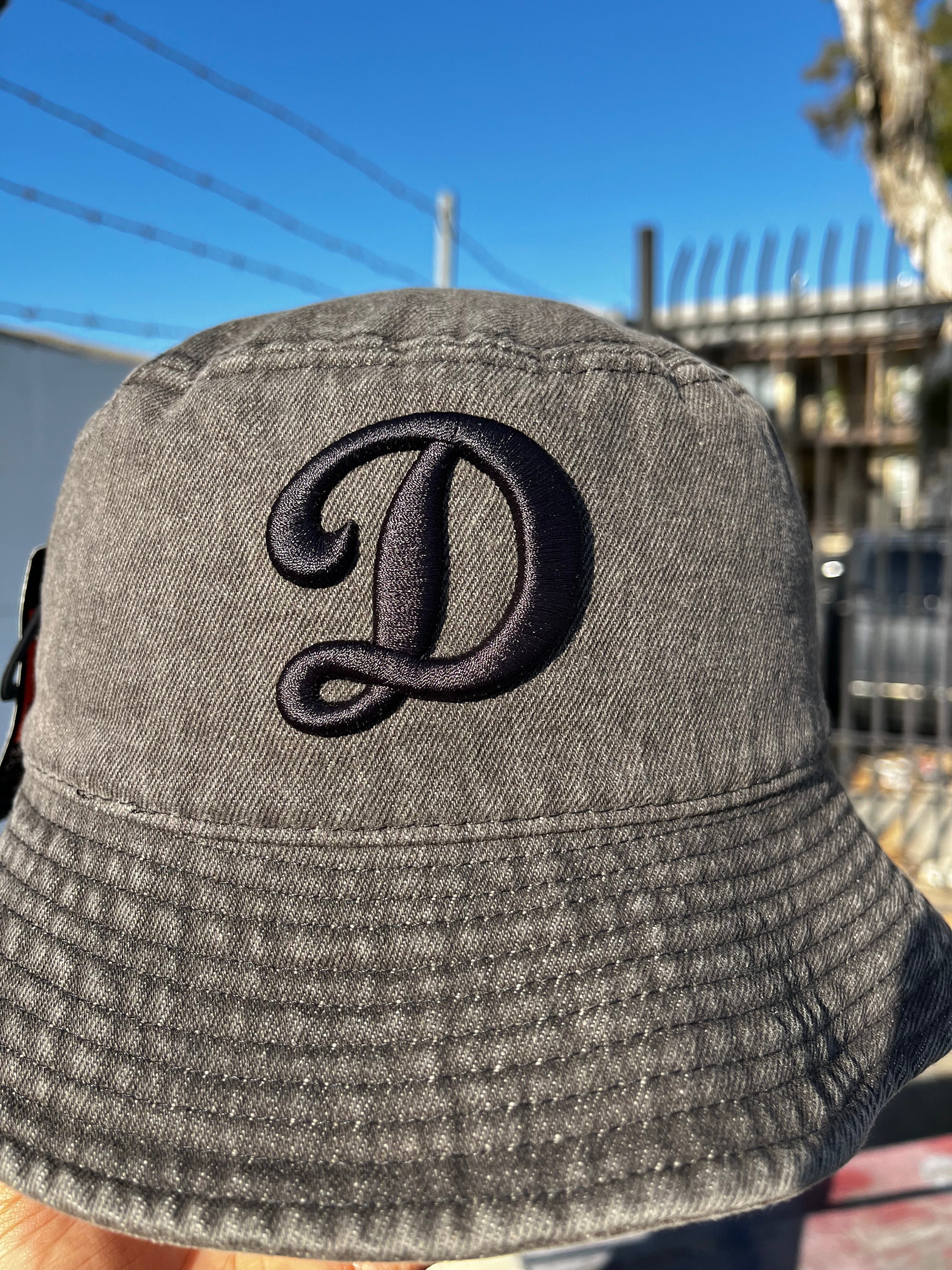 All Black D Bucket Hat - Etsy