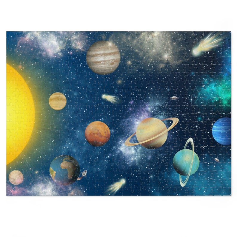 Outer Space Puzzle | 500 Piece Solar System Jigsaw Puzzle - Etsy