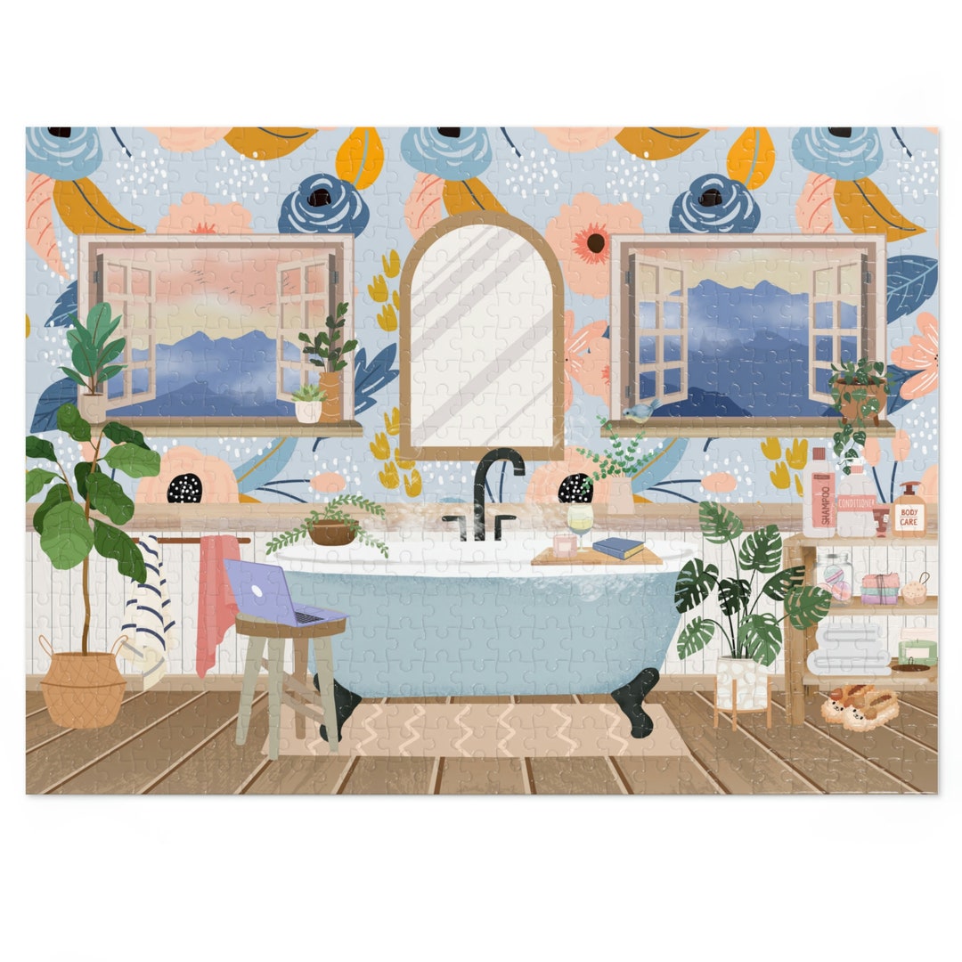 Calming Bubble Bath Puzzle | 500 Piece Jigsaw Puzzles - Etsy