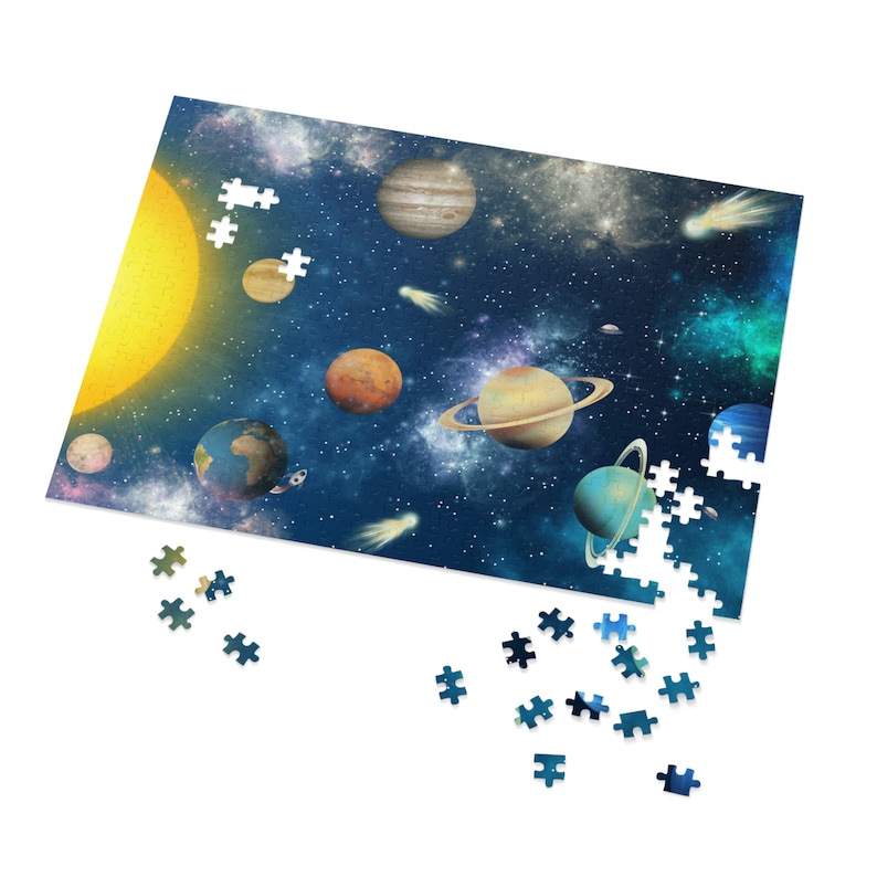 Outer Space Puzzle | 500 Piece Solar System Jigsaw Puzzle - Etsy