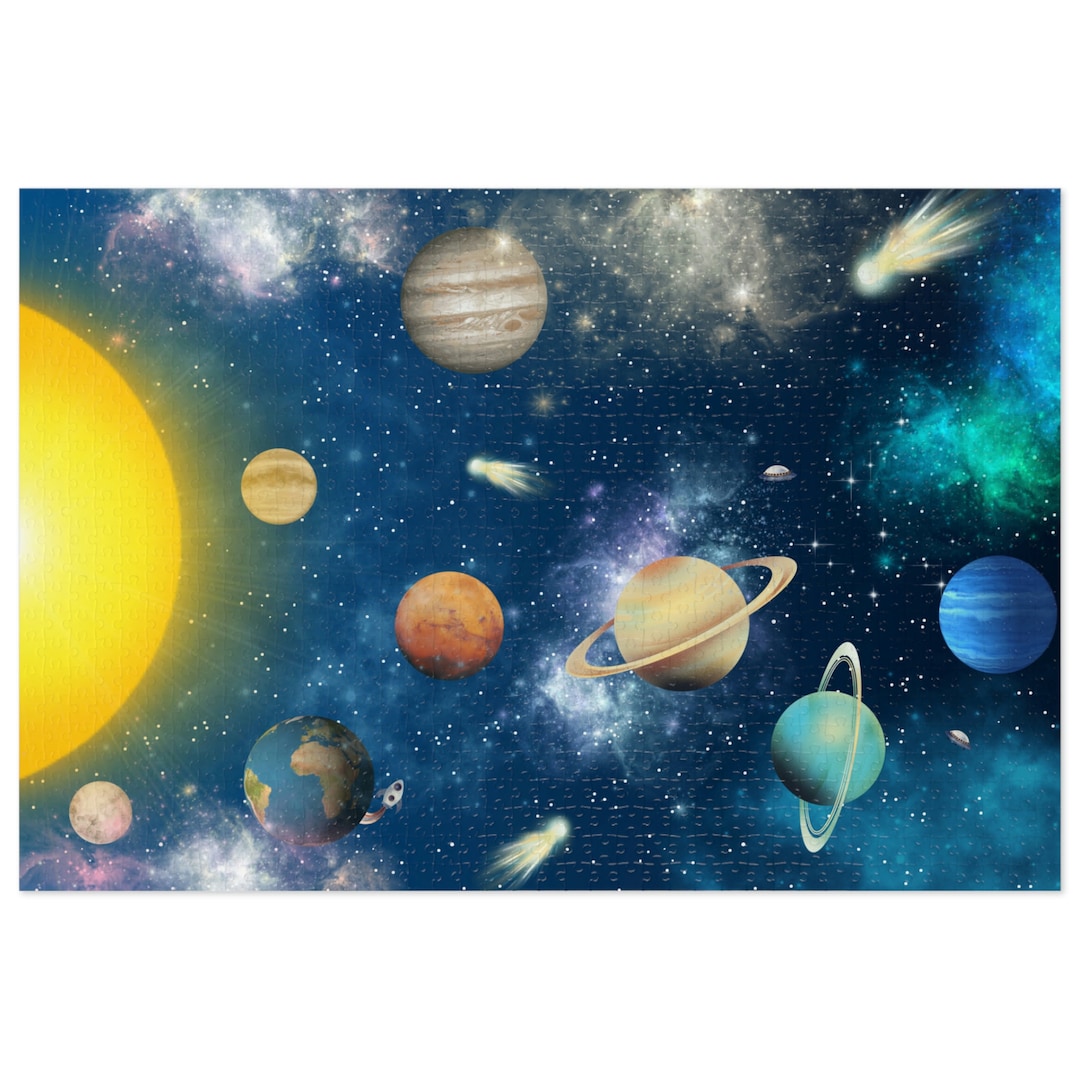Outer Space Puzzle | 1000 Piece Solar System Jigsaw Puzzle - Etsy