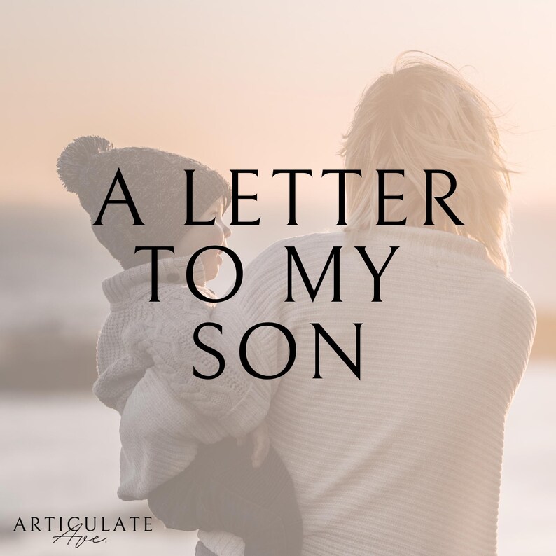 Personalized Letter to My Son, Letter to Son, 1st Birthday Letter, to ...