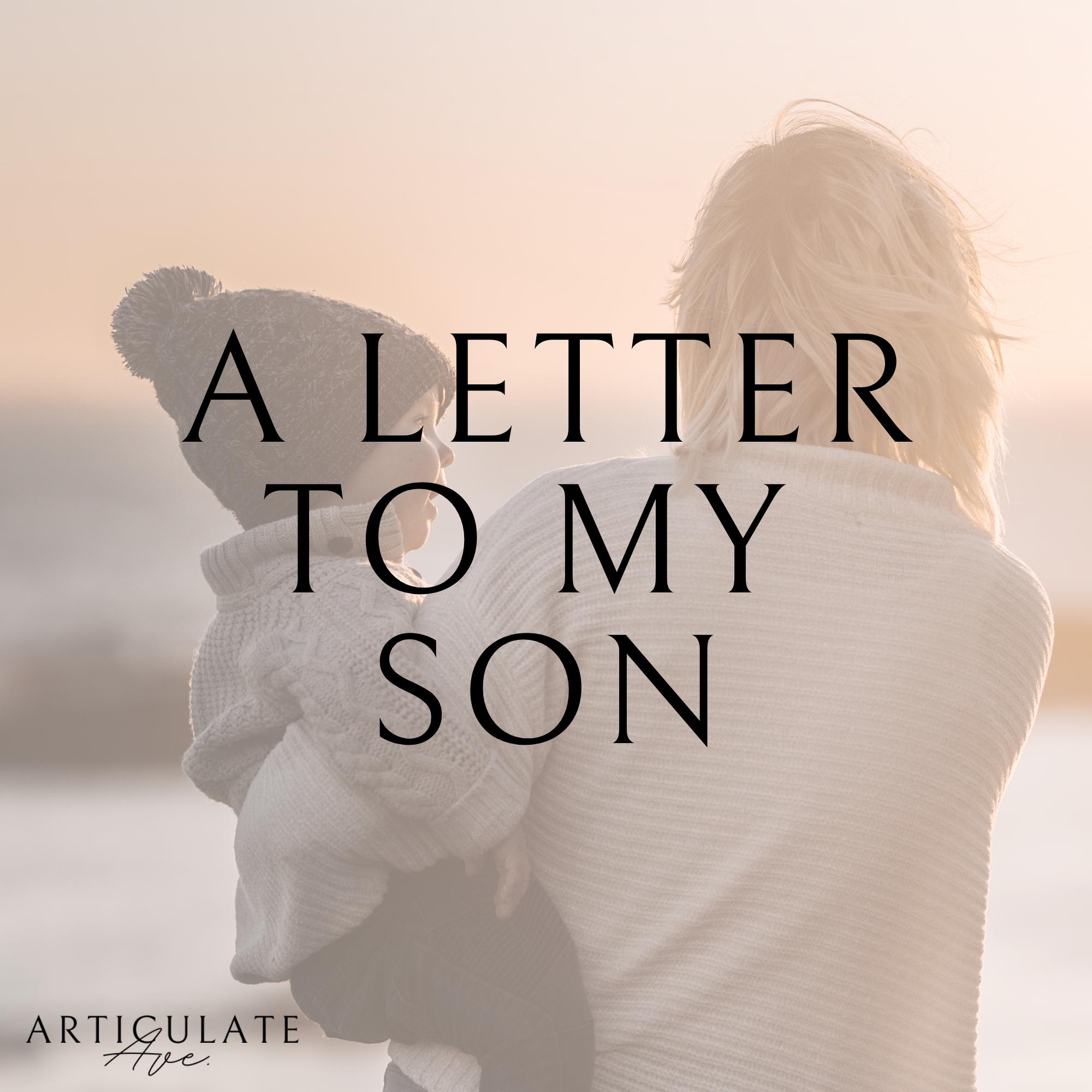 Personalized Letter to My Son, Letter to Son, 1st Birthday Letter, to ...