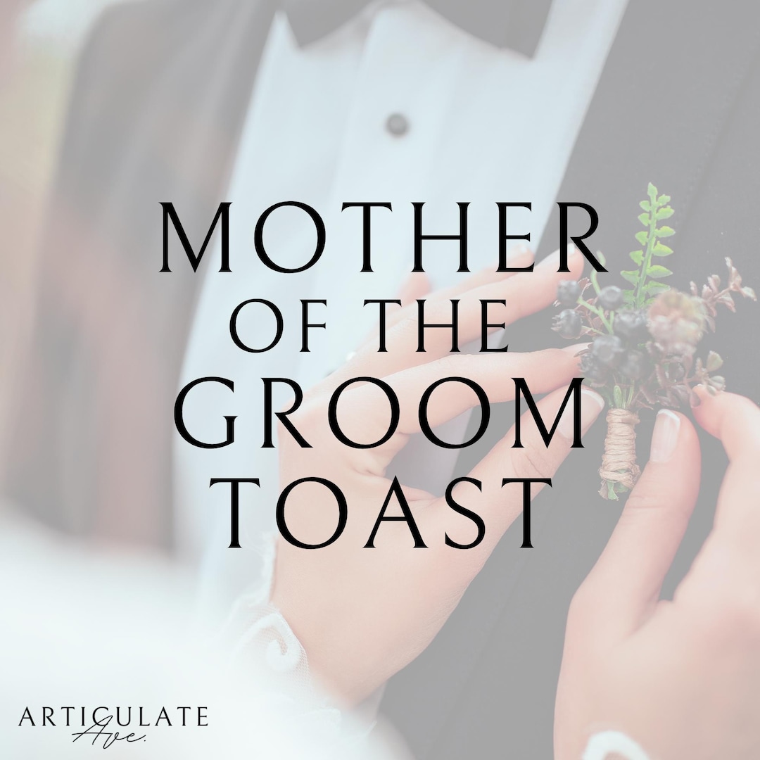 Mother of the Groom Speech, Mother of Bride Wedding Toast, Speech ...