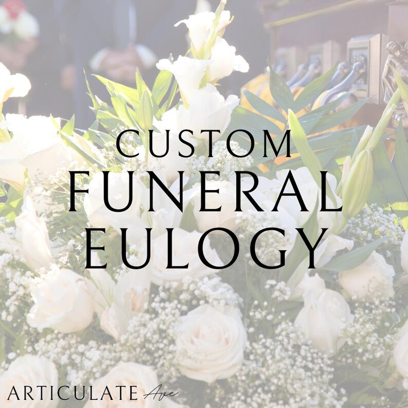 Eulogy Template, Personalized Eulogy, Celebration of Life, in Memory of ...