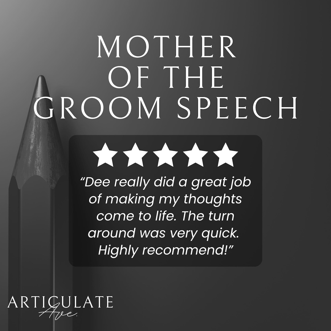 Mother of the Groom Speech, Wedding Toast, Mother of the Bride ...