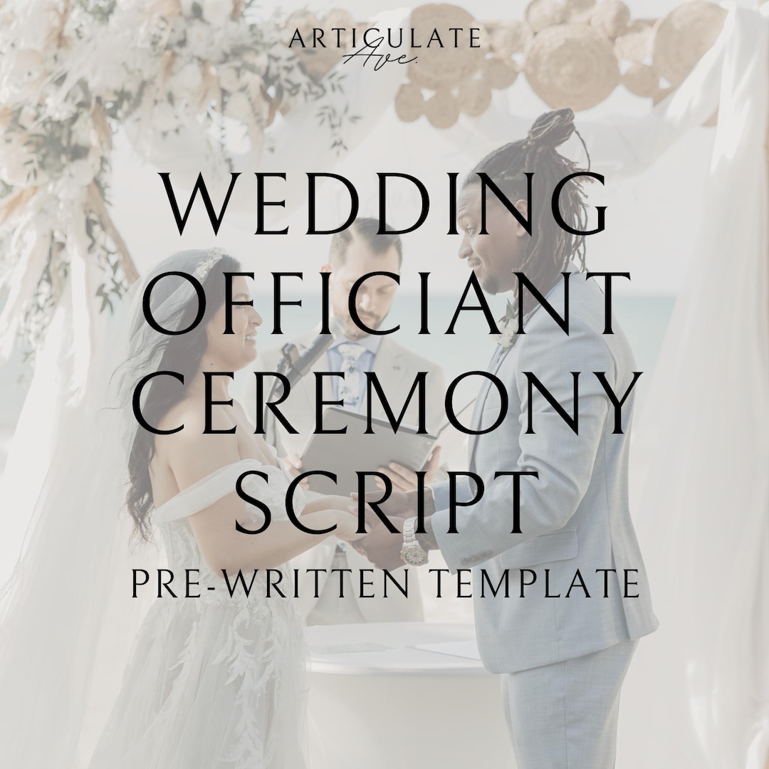 Pre-written Officiant Script, Non-religious Ceremony, Ceremony Script ...
