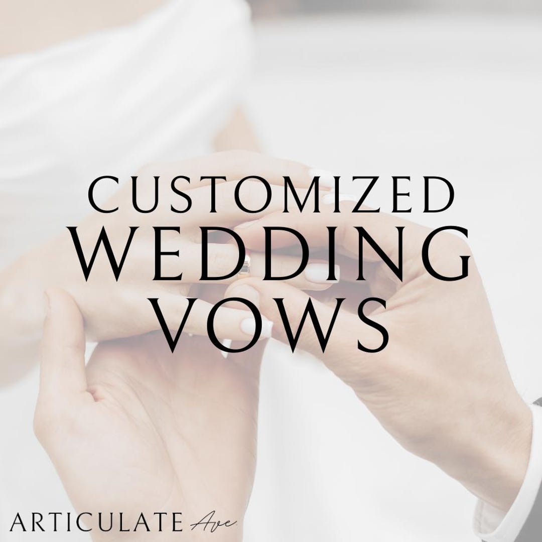 Personalized Wedding Vows, Custom Vows, Vow Renewal, His and Her Vows ...