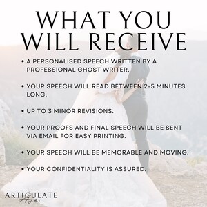 Custom Speech Writing, Speech Writer, Wedding Speech Template, Bride ...