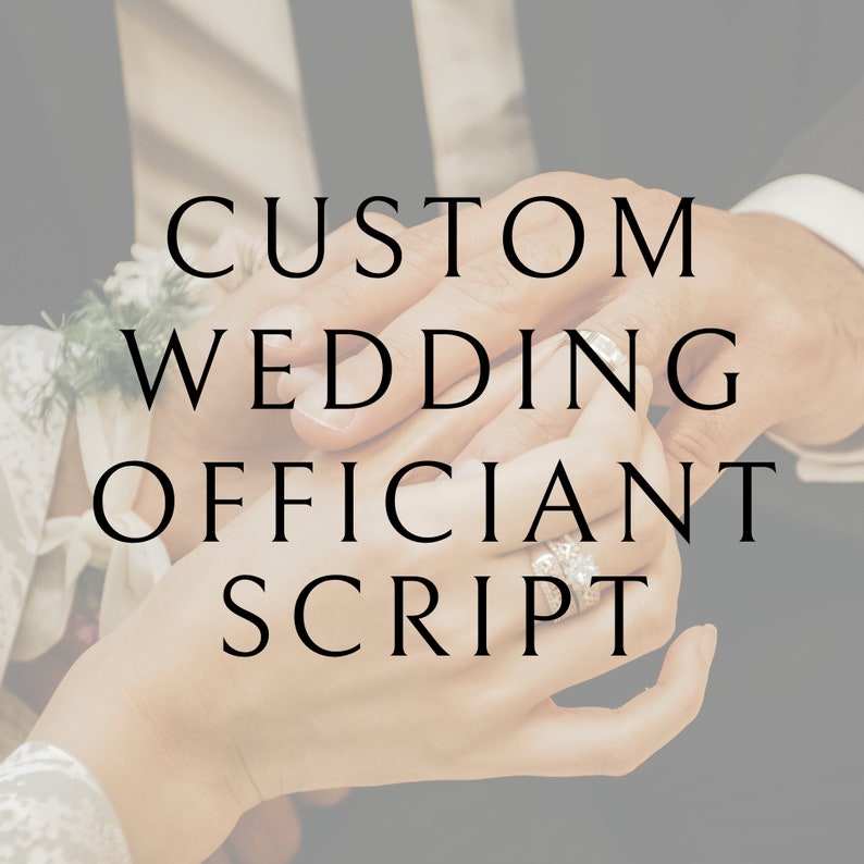 Celebrant Script, Officiant Script, Wedding Ceremony Officiant ...