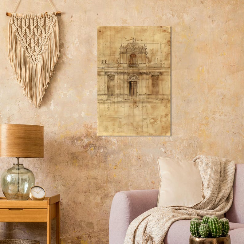 Renaissance Architectural Plan Poster - Etsy