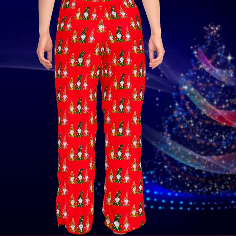 Christmas Pajama Pants for Women, Christmas Gnomes Sleepover Party ...
