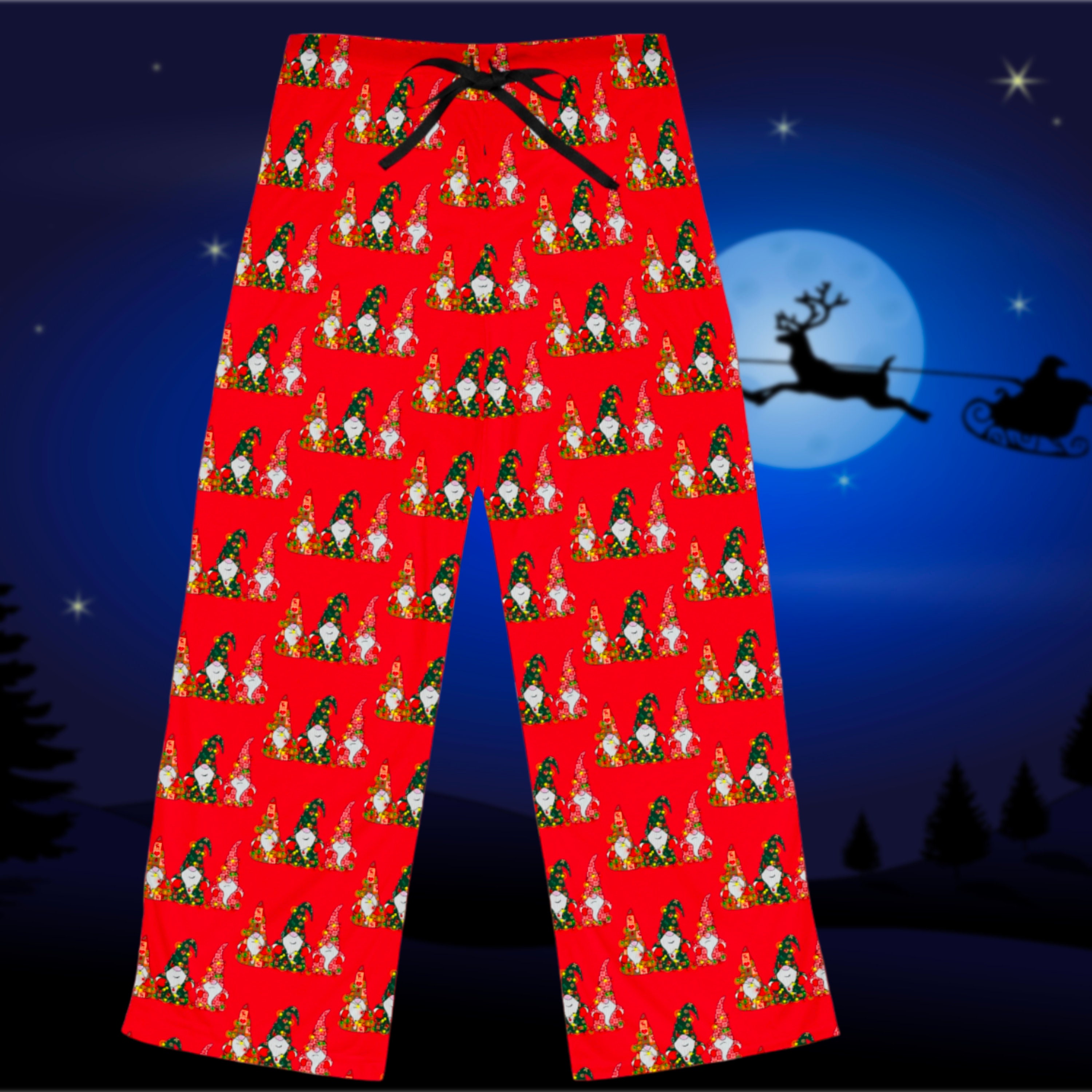 Christmas Pajama Pants for Women, Christmas Gnomes Sleepover Party ...