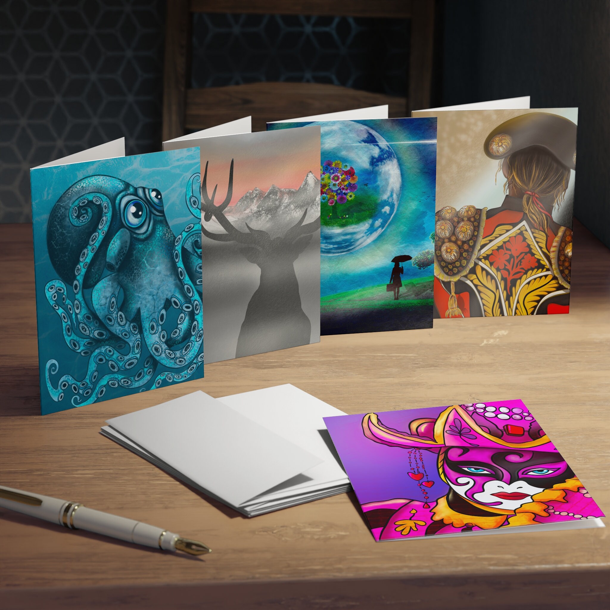 Printable Greeting Cards Pack of 5 Digital Download of - Etsy