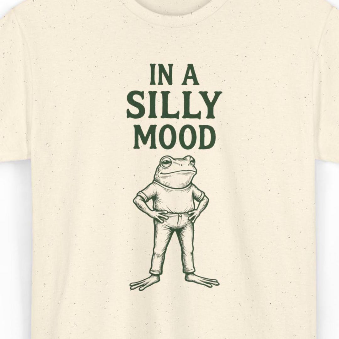 In a Silly Mood Frog Shirt – Funny Animal Graphic Tee, Goofy Toad ...